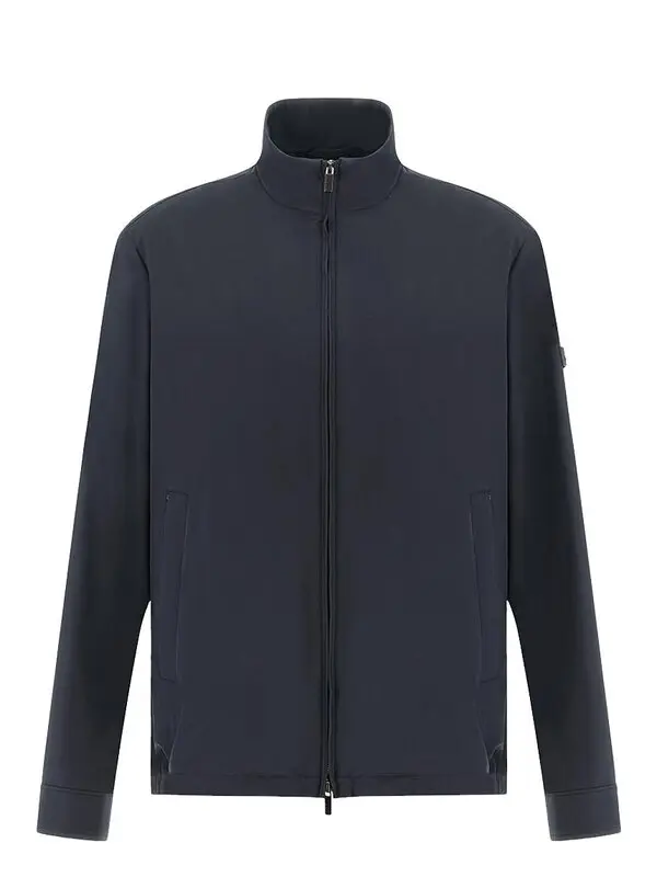 Paul & Shark Typhoon Re-4x4 Stretch Zip-up Jacket With Logo Badge - Dama Blue