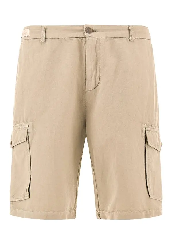 Paul & Shark Garment-dyed Cargo Bermuda Shorts - Sahara