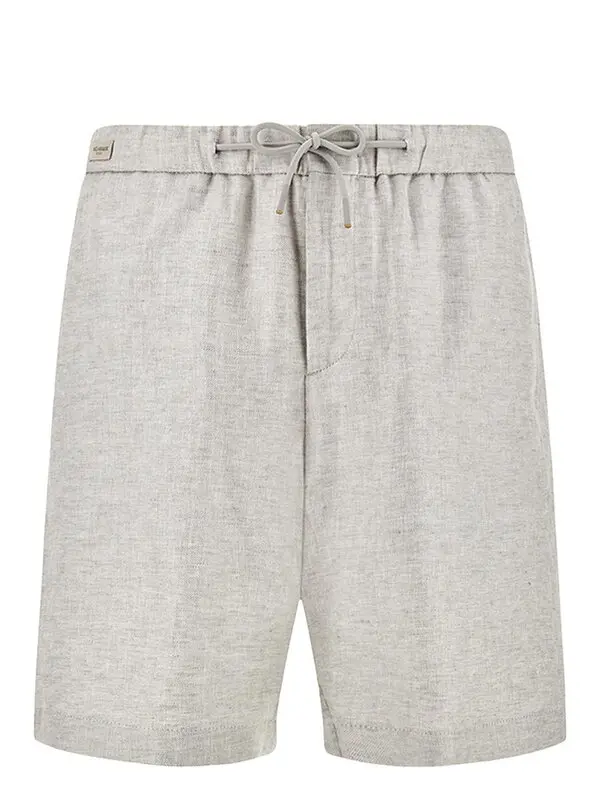 Paul & Shark Linen Drawstring Bermuda Shorts - Grey