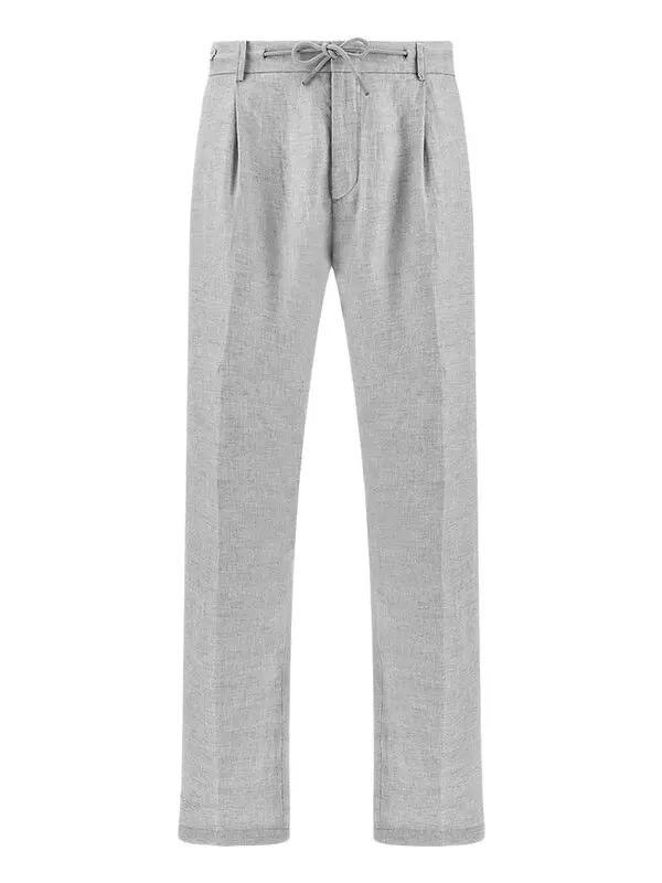 Paul & Shark Linen Chino Trousers - Grey