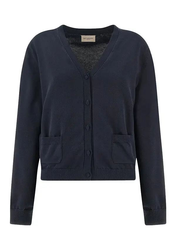 Paul & Shark Cool Cotton Textured Knit Cardigan - Blue