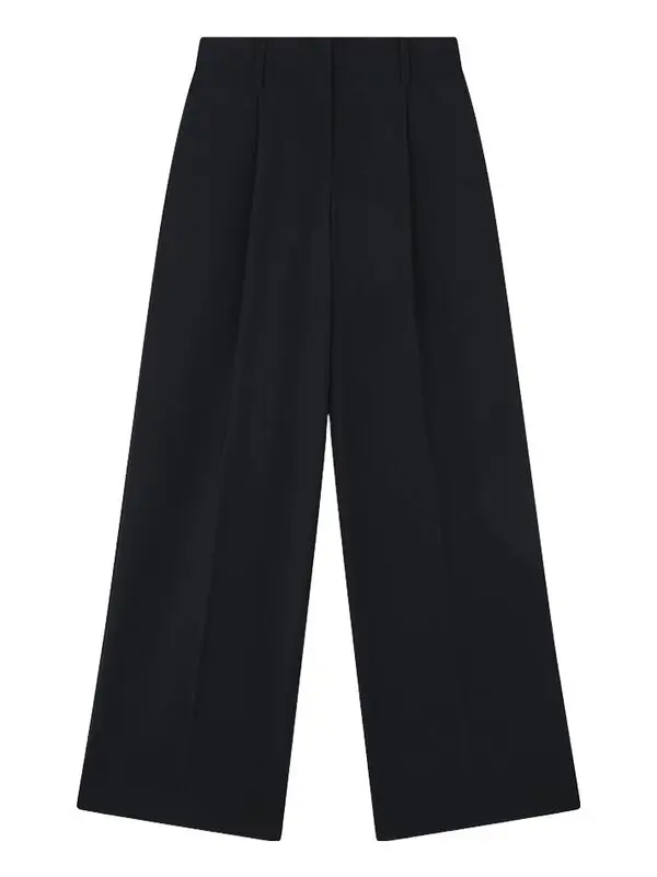Paul & Shark Wool Stretch Wide Leg Trousers - Dama Blue