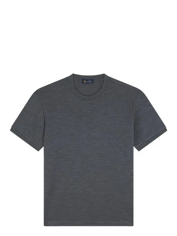 Paul & Shark Wool And Silk T-shirt - Pewter