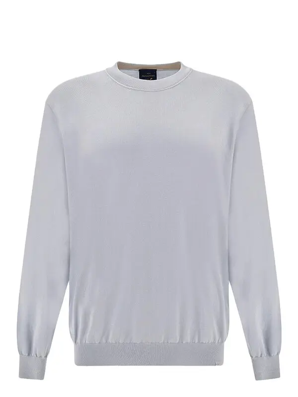 Paul & Shark Crewneck Sweater In Piuma Cotton - Skyride