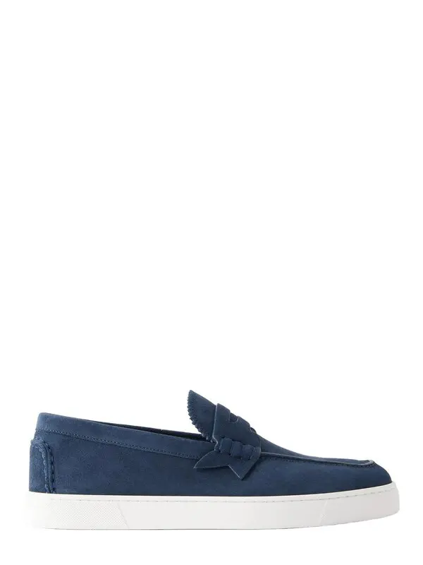 CHRISTIAN LOUBOUTIN Harold Suede Loafers - Blue