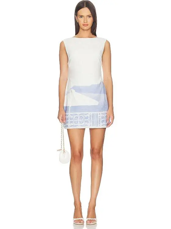 YELLOW THE LABEL Mason Linen Dress In White - Balcony