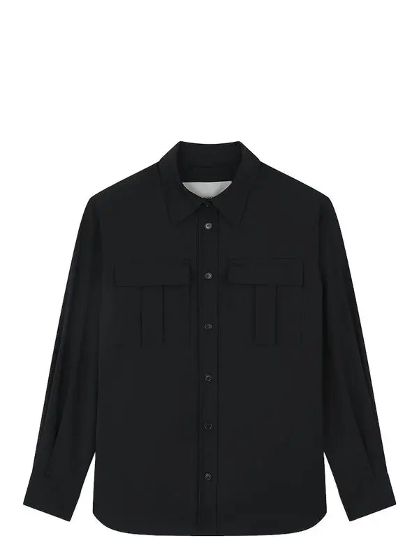 Paul & Shark Stretch Wool Overshirt - Black