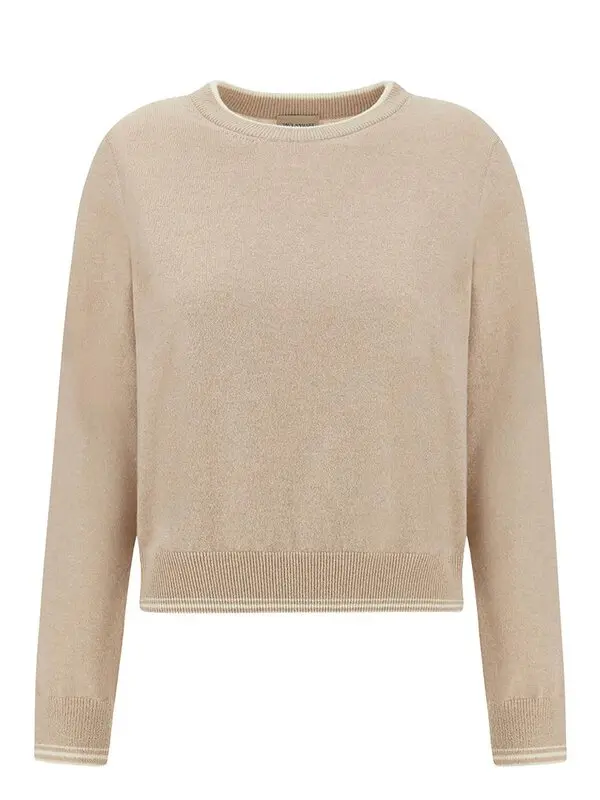 Paul & Shark Crew Neck Cashmere Sweater - Almond