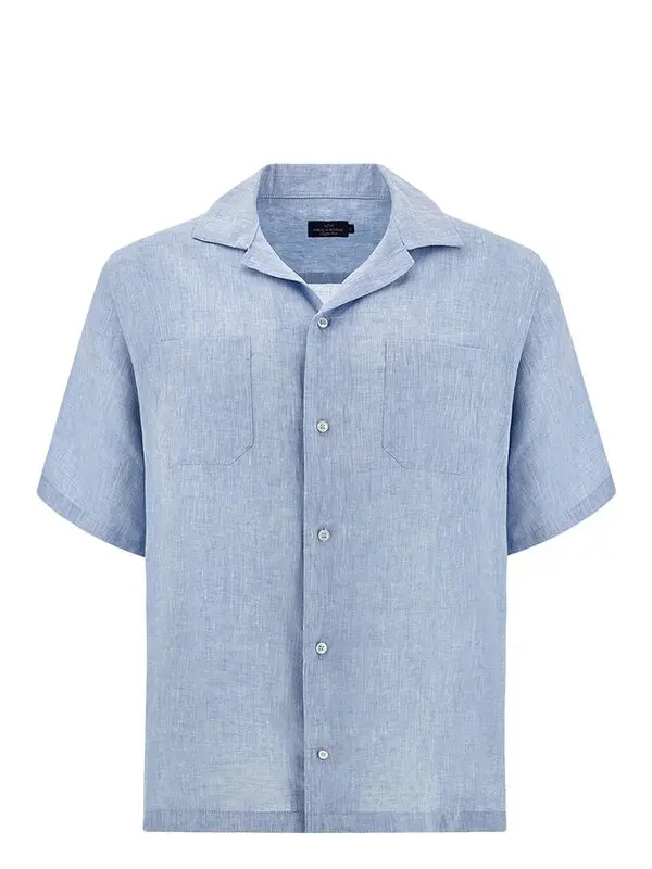 Paul & Shark Linen Shirt - Light Blue