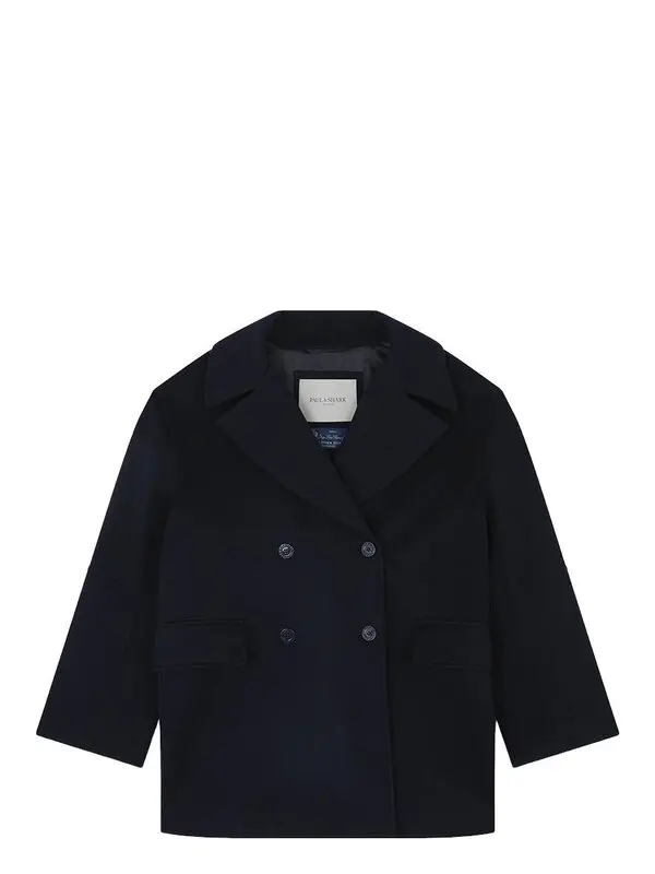 Paul & Shark Double-breasted Cashmere Caban - Dama Blue