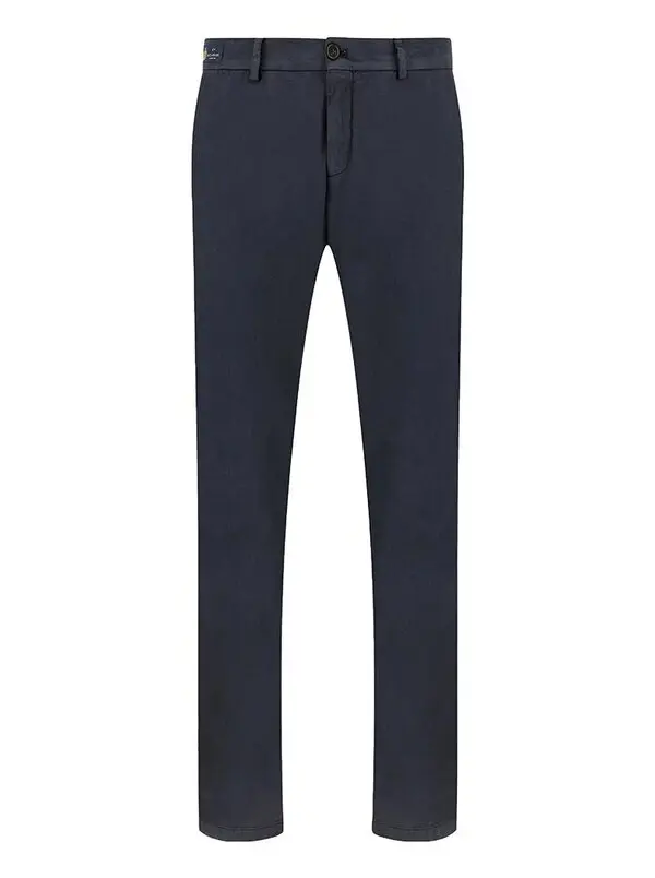 Paul & Shark Silk And Stretch Cotton Chino Pants - Dama Blue