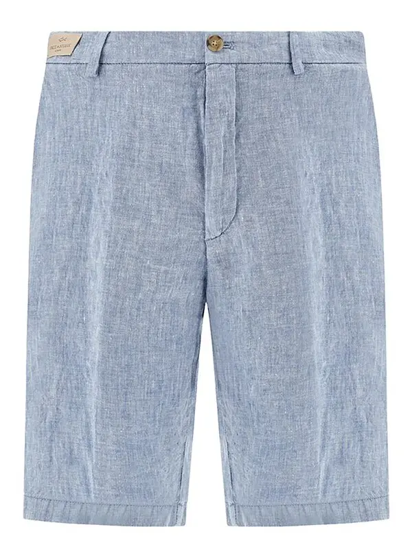 Paul & Shark Linen Bermuda Shorts - Granada Sky