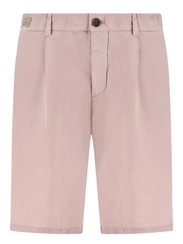 Paul & Shark Bermuda Shorts In Linen And Cotton Blend - Zephyr