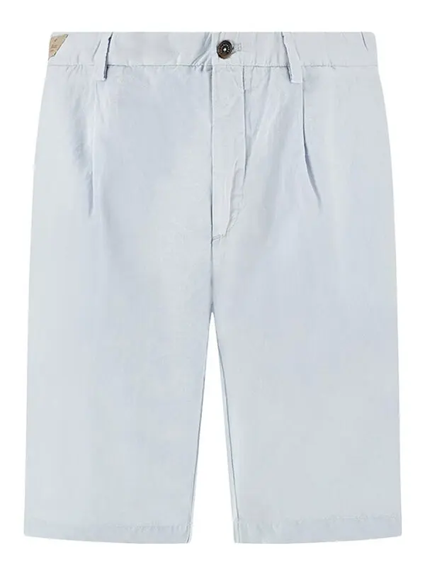 Paul & Shark Linen And Cotton Bermuda Shorts - Skyride
