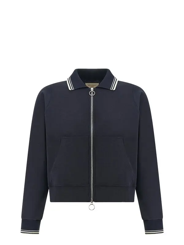 Paul & Shark Cotton Zip Up Sweatshirt - Blue