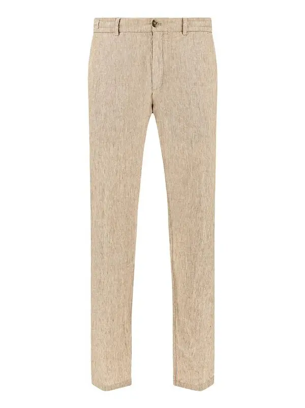 Paul & Shark Linen Chino Pants With Drawstring - Beige
