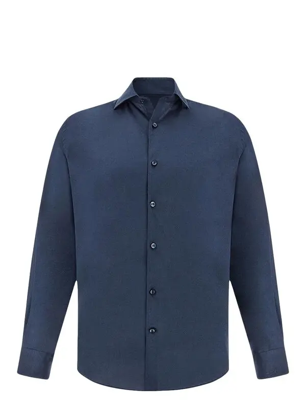 Paul & Shark Garment‑dyed Cotton Voile Shirt - Blue