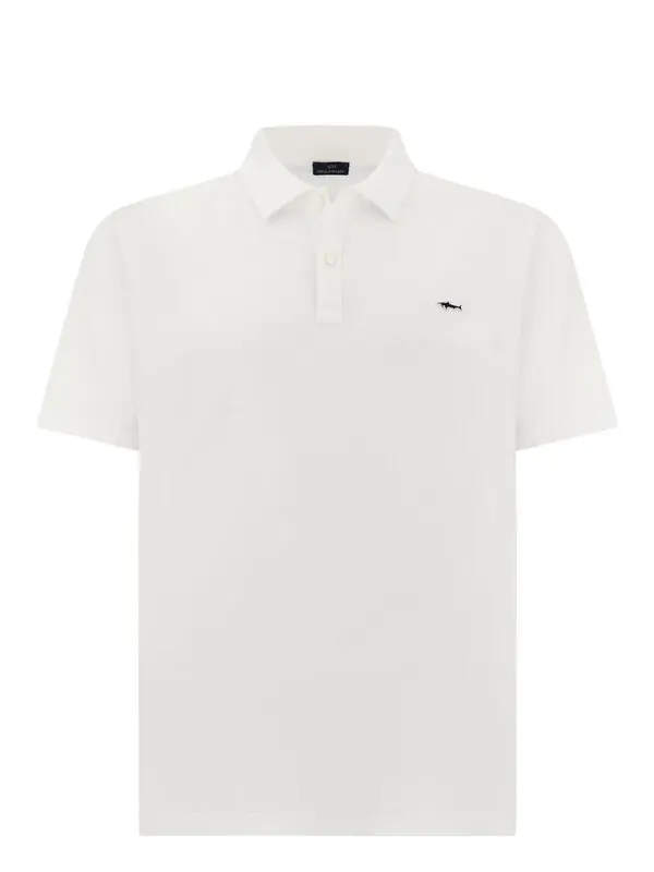 Paul & Shark Double Piqué Cotton Polo - White