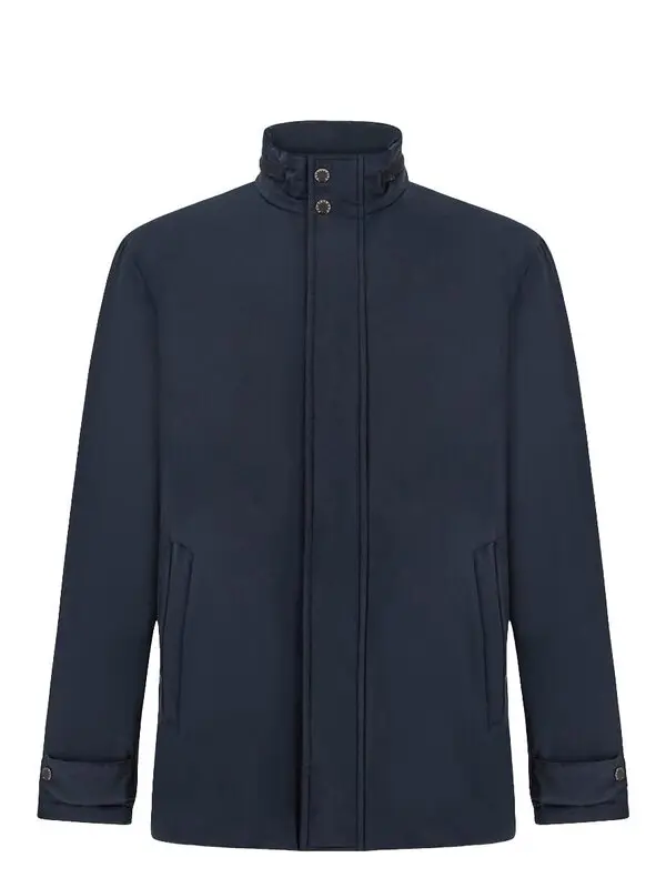 Paul & Shark Typhoon® Platinum Car Coat With Suede Details - Dama Blue