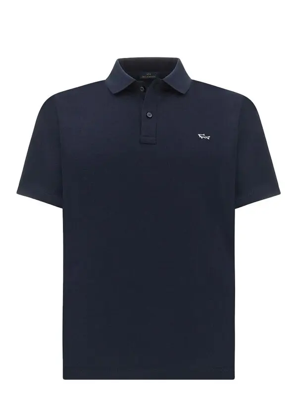 Paul & Shark Double Piqué Cotton Polo - Blue