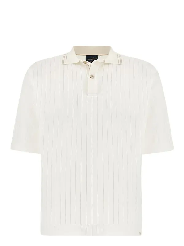 Paul & Shark Super Lightweight Piuma Cotton Polo - Blanc De Blanc