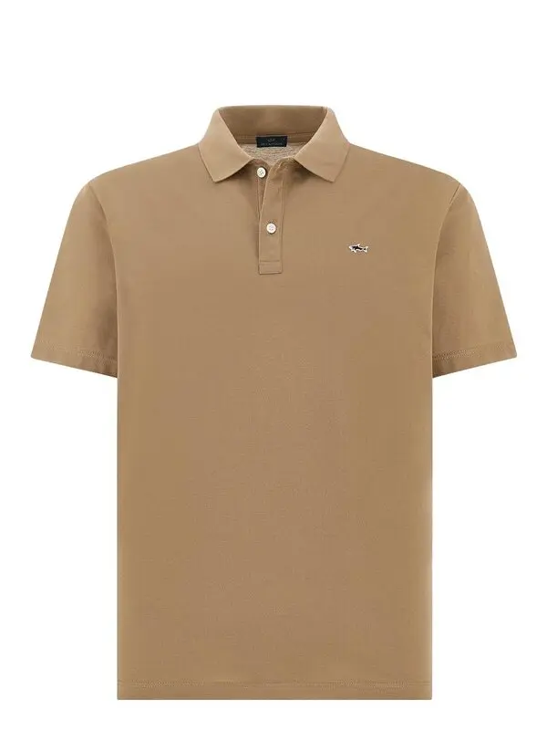 Paul & Shark Double Piqué Cotton Polo - Khaki