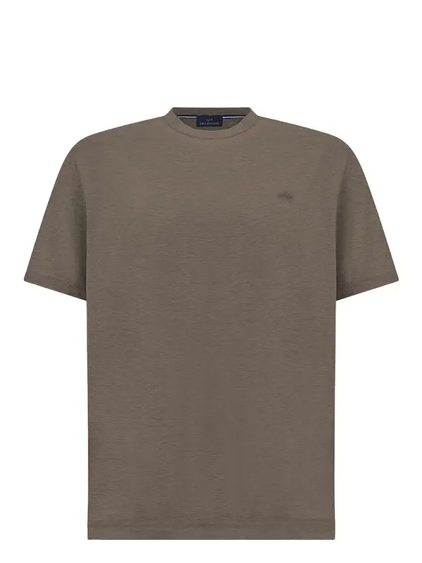 Paul & Shark Cotton Jersey T-shirt With Shark Fin Embroidery - Morel