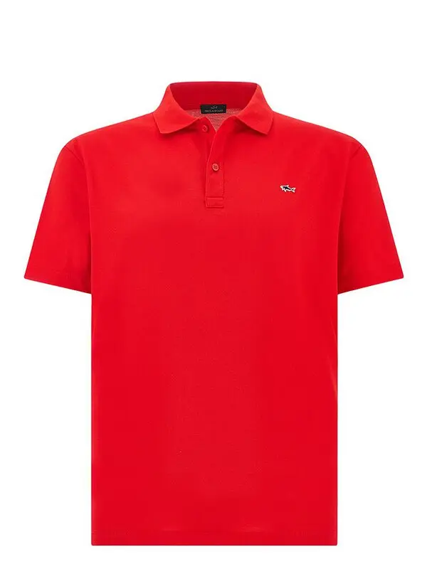 Paul & Shark Double Piqué Cotton Polo - Red