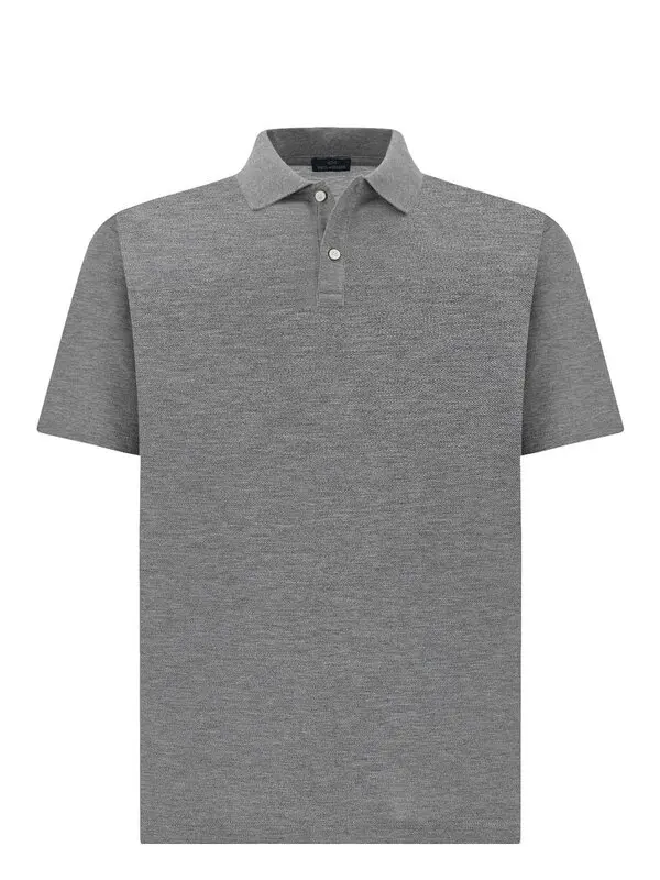 Paul & Shark Double Piqué Cotton Polo - Medium Grey