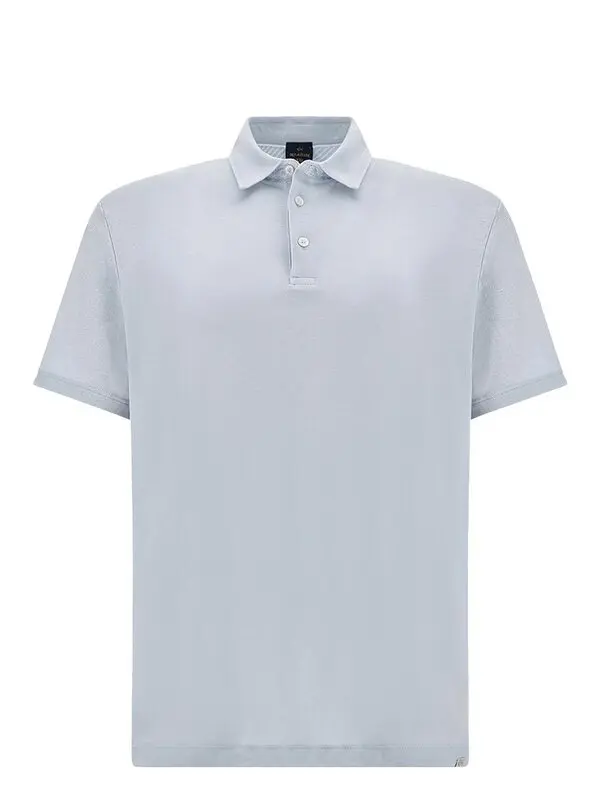 Paul & Shark X-soft Polo Shirt In Cotton Interlock With Linen Details - Skyride