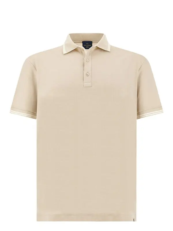 Paul & Shark X-soft Polo Shirt In Cotton Interlock - Beige