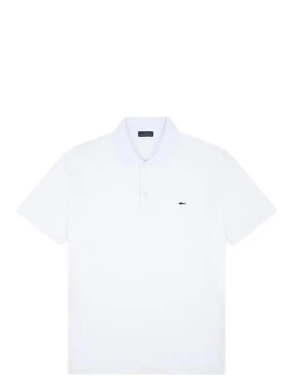 Paul & Shark Polo In Double Mercerised Cotton Jersey - White