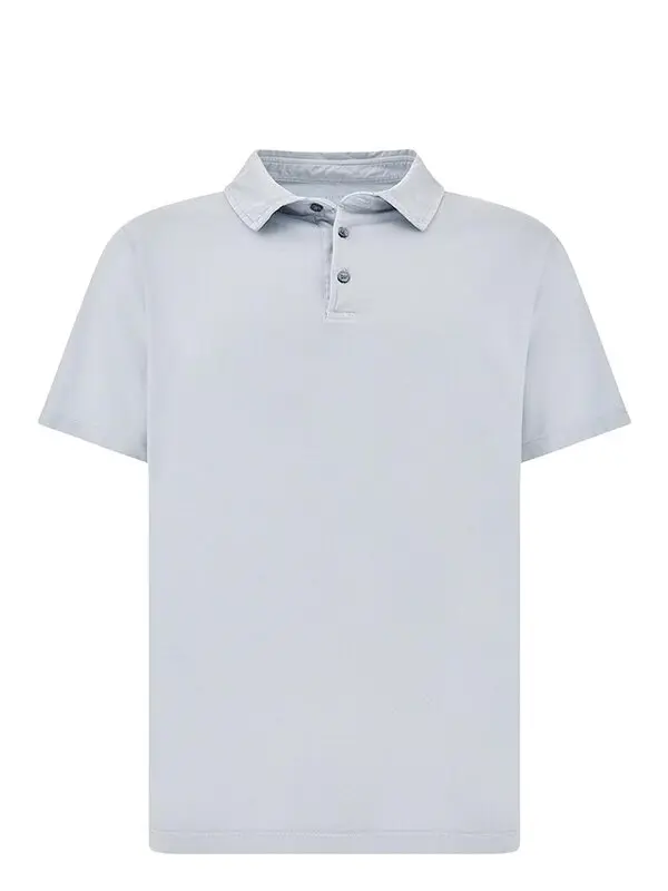 Paul & Shark Polo Shirt In Garment‑dyed Suvin Cotton - Skyride