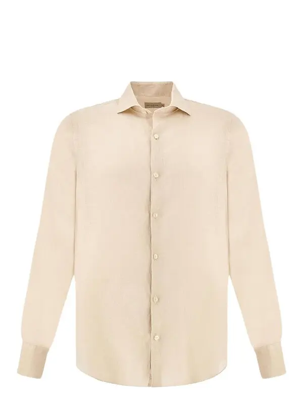 Paul & Shark Garment‑dyed Linen Shirt - Beige