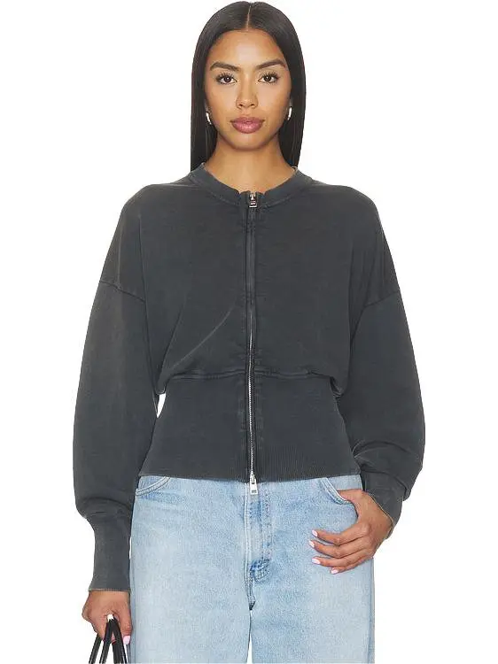Closed Zipped Cardigan - Black