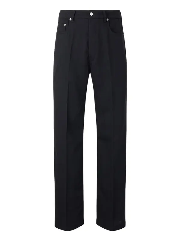 Rick Owens Geth Wide-leg Wool Jeans - Black