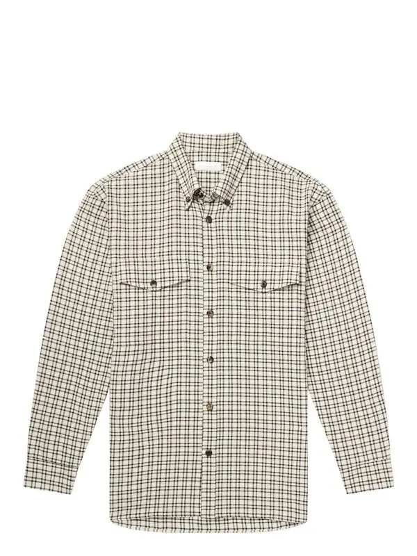 Dries Van Noten Cromo Checked Cotton-blend Flannel Shirt - Neutrals