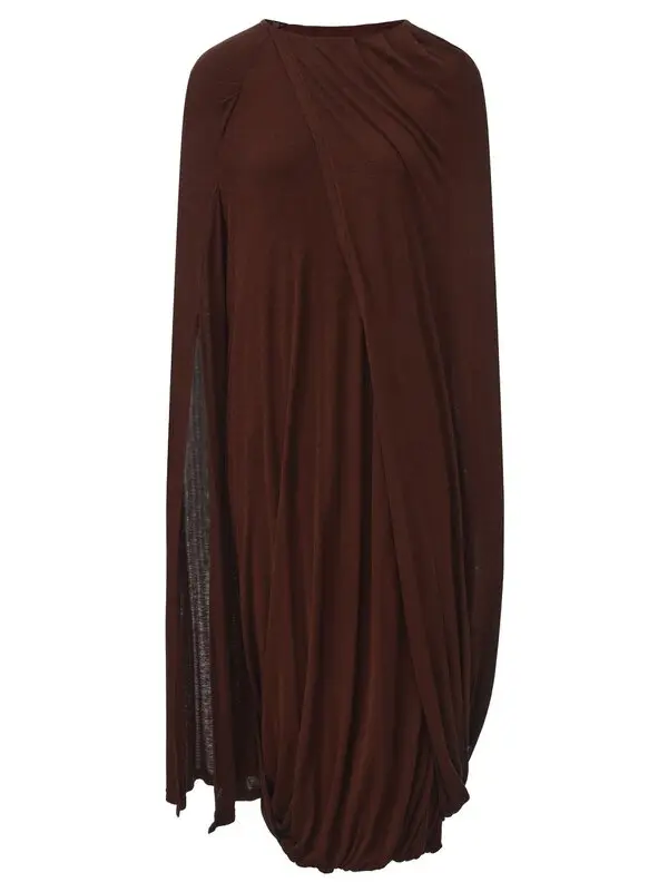 FRONT ROW SHOP Opera Twisted Jersey Dress - Brown