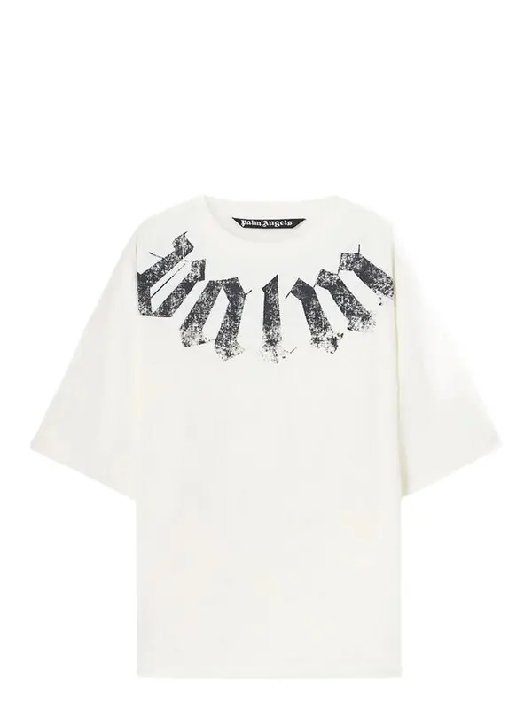 Palm Angels Logo Cotton T-shirt - White