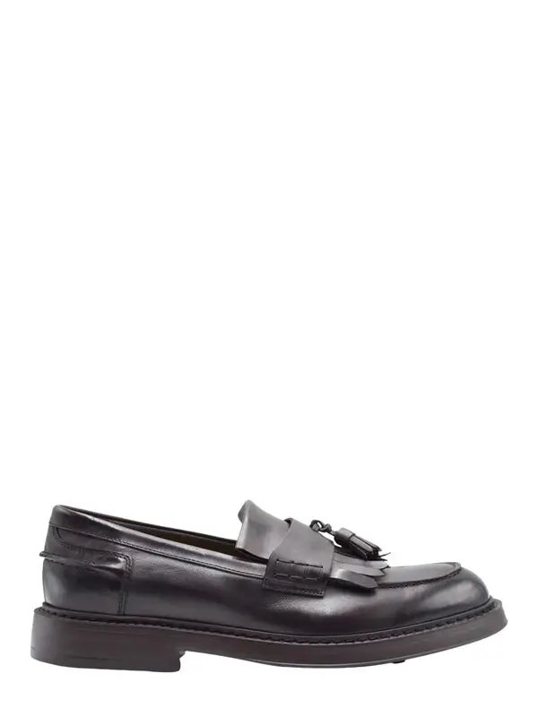 DOUCAL'S Adler Loafers With Tassels In Calf Leather - Brown