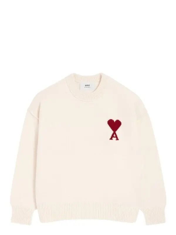 AMI Paris De Coeur Jersey - Beige