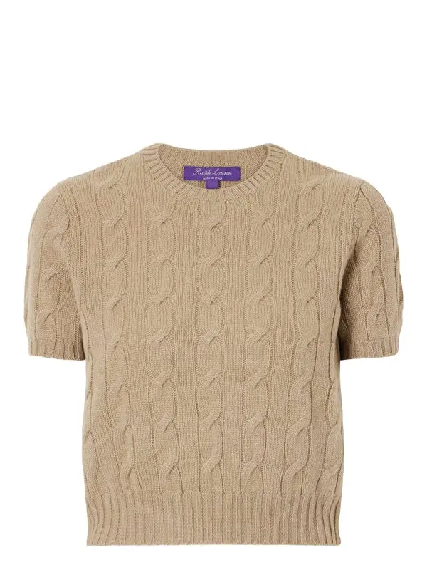 Ralph Lauren Cable-knit Cashmere Sweater - Beige