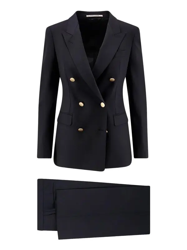 Tagliatore Parigi Bistretch Virgin Wool Suit - Black