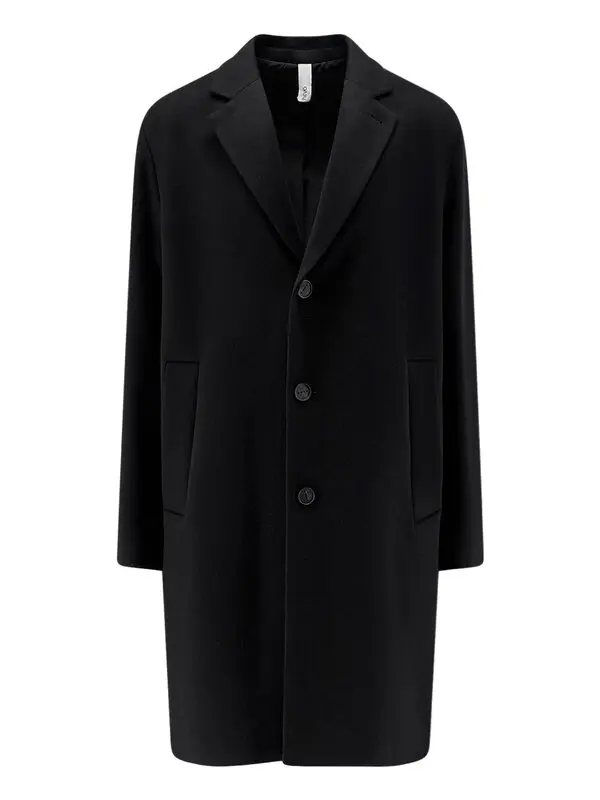HEVO Cassano Virgin Sheep's Wool Coat - Black
