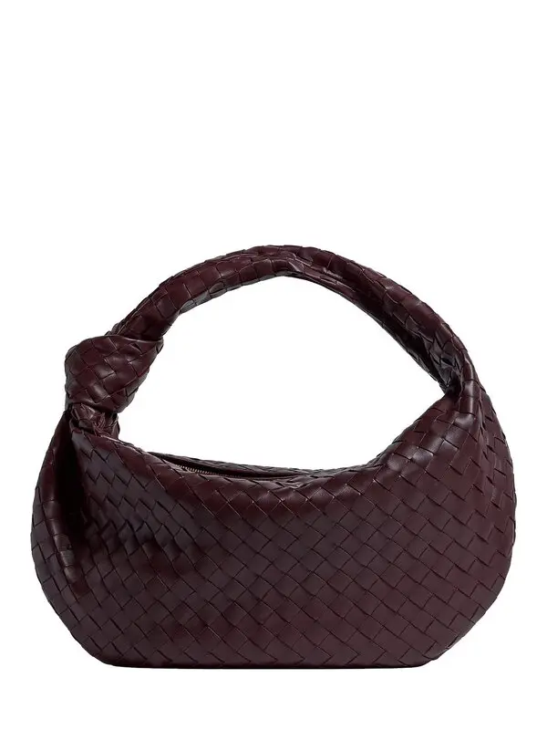 Bottega Veneta Jodie Handbag With Intrecciato Motif - Red