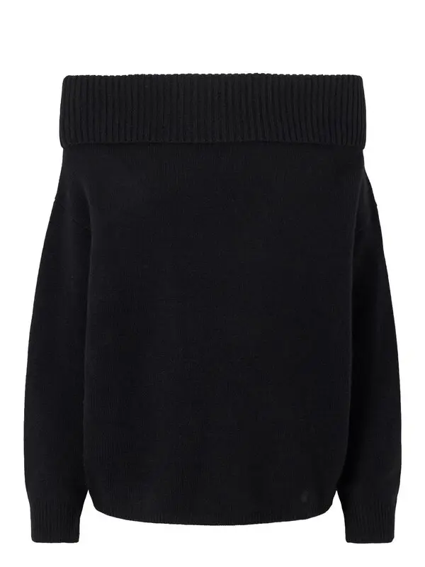 Loulou De Saison Sibyl Cashmere-blend Off-the-shoulder Sweater - Black