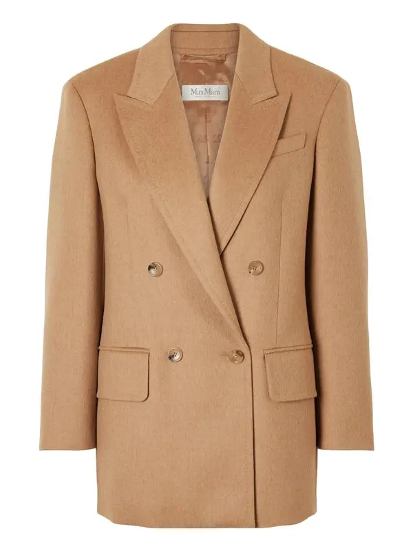 Max Mara Olimpia Hair Double-breasted Blazer - Brown