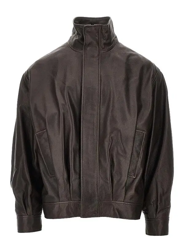 ARMA Paulo Nappa Leather Bomber Jacket - Brown