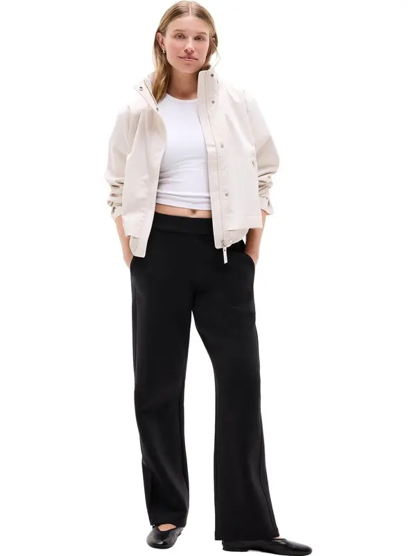 Athleta Form Knit Mid Rise Straight Pant - Black