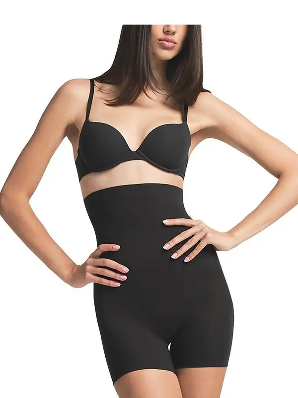 SKIMS High Waisted Mid Thigh Shorts - Onyx